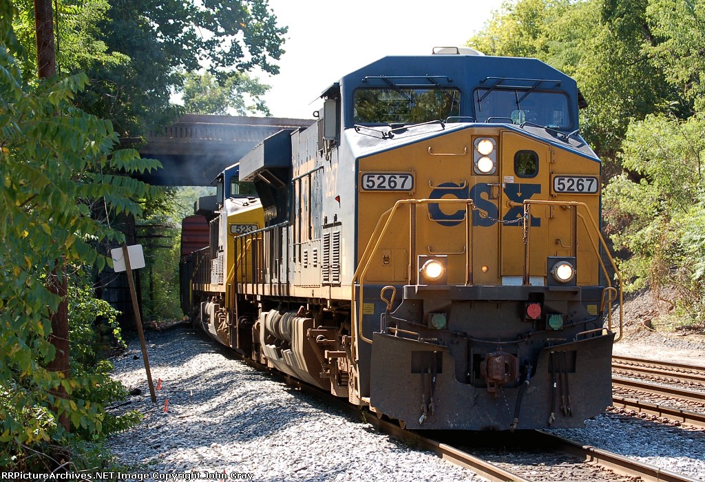Q410-02 with CSXT 5267(ES44DC) & CSXT 523(AC44CW)